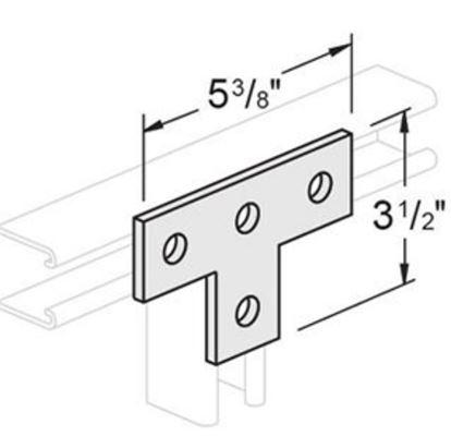 4Hole Flat Tee, 3 1/2" x 5 3/8" EG