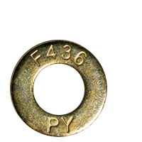 7/8" F436 Flat Washer, Zinc Yellow